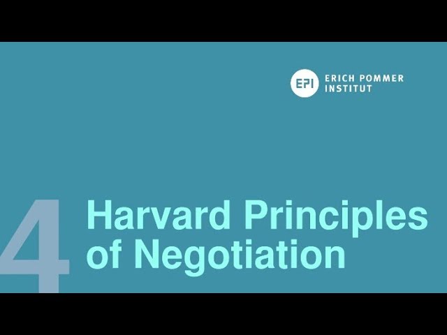 The Harvard Principles of Negotiation. The Harvard Principles of Negotiation.