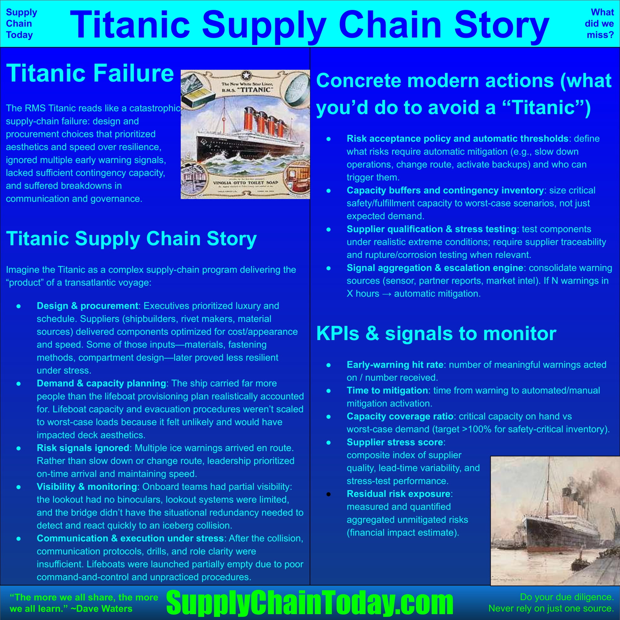 The Titanic: A Failed Supply Chain Story.