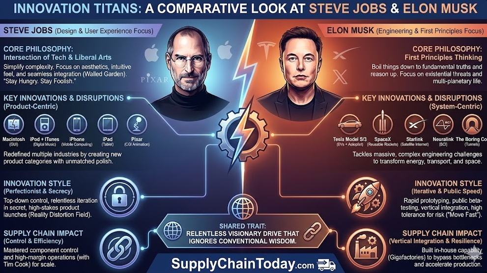 Deconstructing the Innovation Engines of Steve Jobs and Elon Musk.