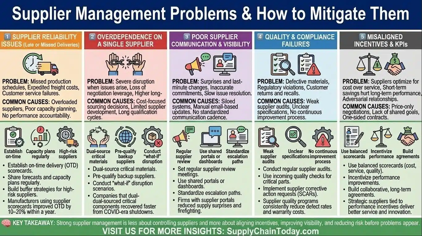Supplier Management Problems That Disrupt Supply Chain. Mitigation ...
