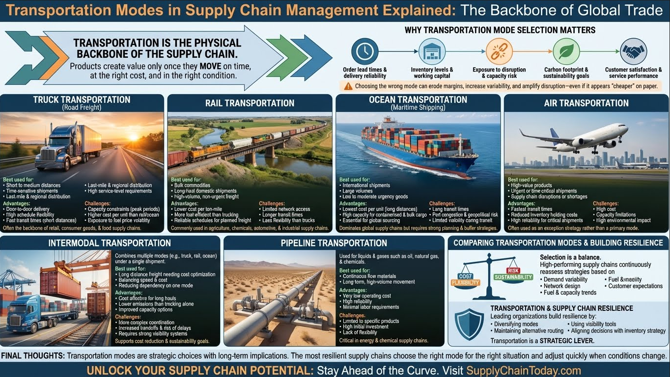 Transportation Modes in Supply Chain Management Explained.