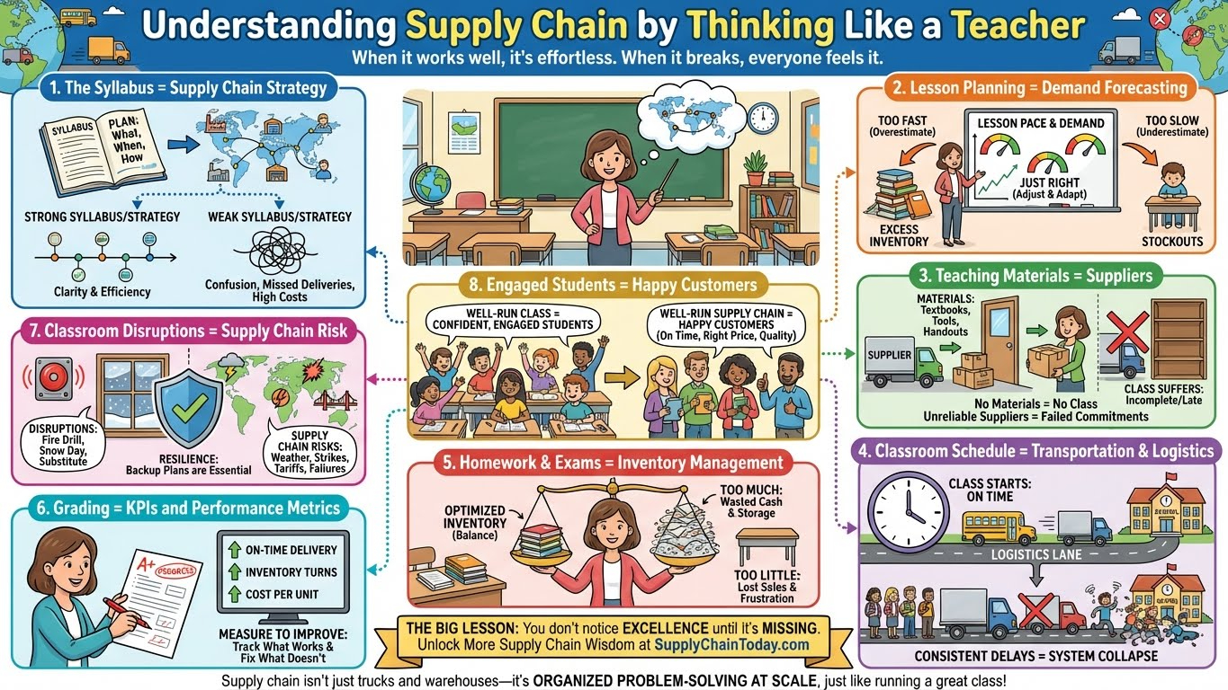 Supply Chain Management Explained: Think of It Like Teaching a Class.
